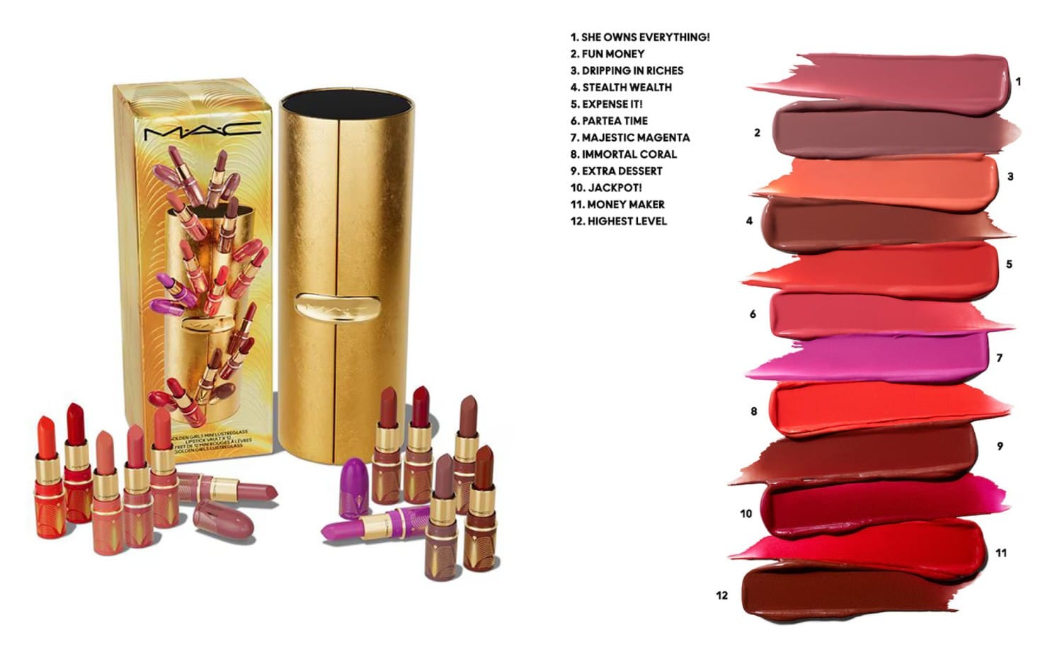 Estuche de Regalo MAC Cosmetics 2024 - 12 Labiales MINI